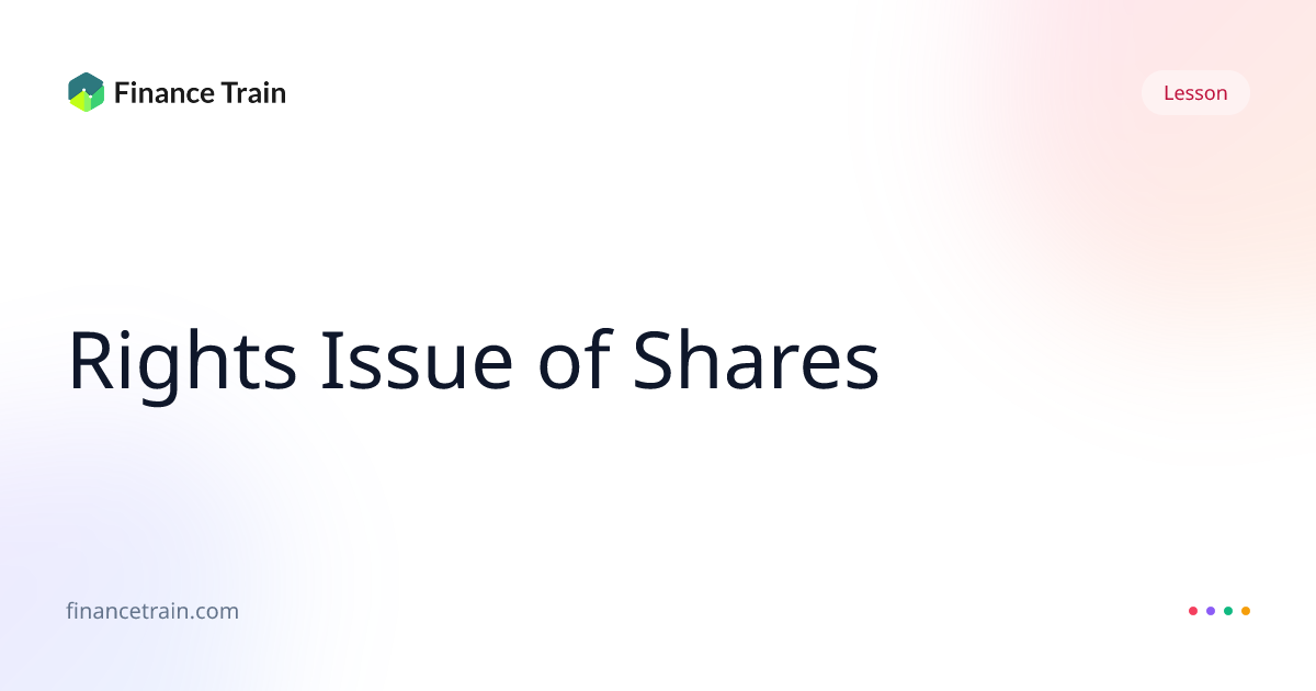 Rights Issue of Shares | Finance Train
