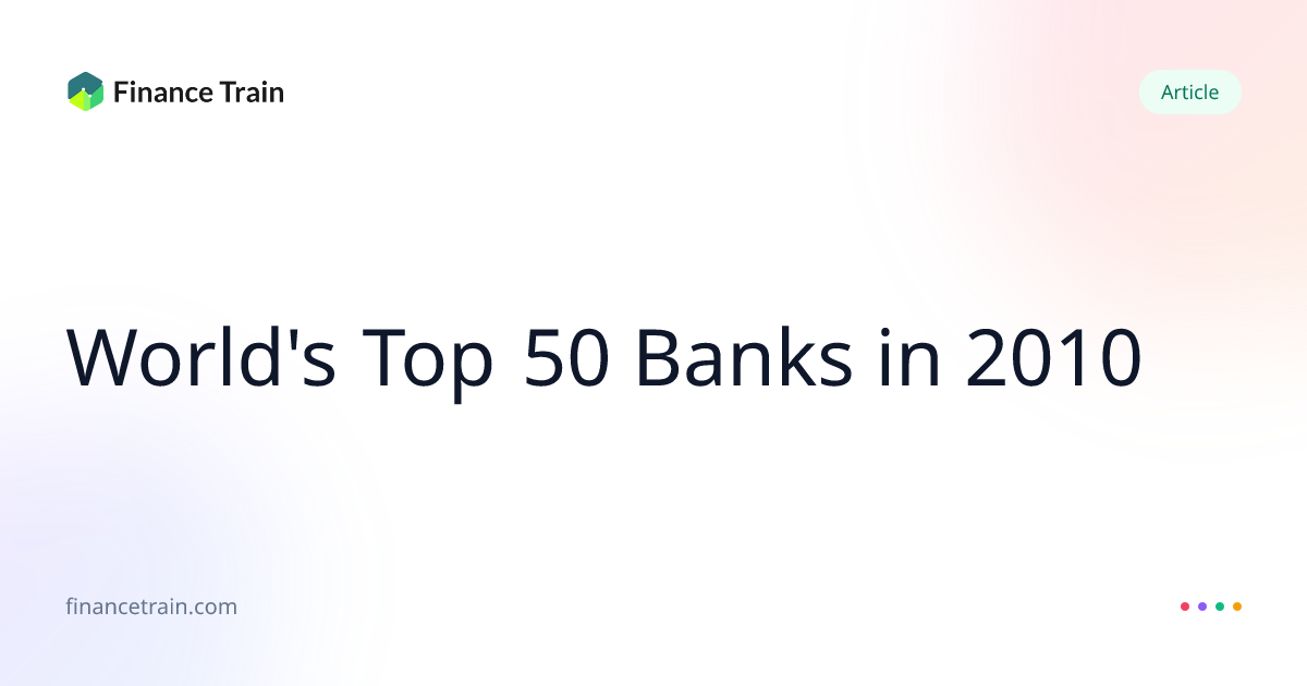 World's Top 50 Banks in 2010 | Finance Train